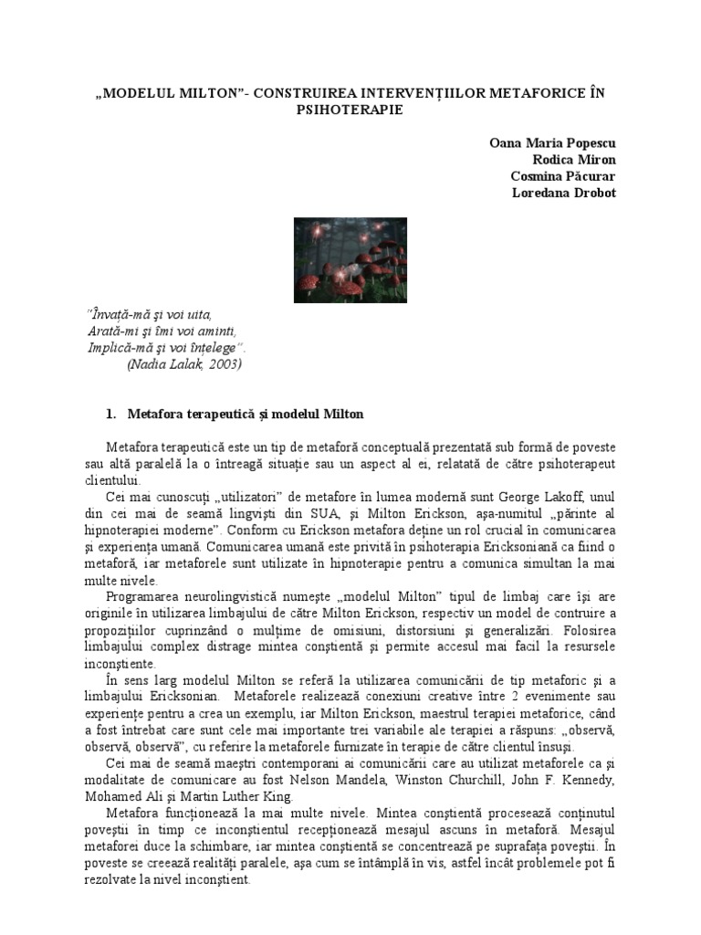 Modelul Milton | PDF