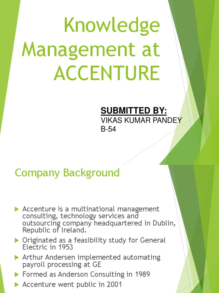 Knowledge Management at Accenture | PDF | Computers
