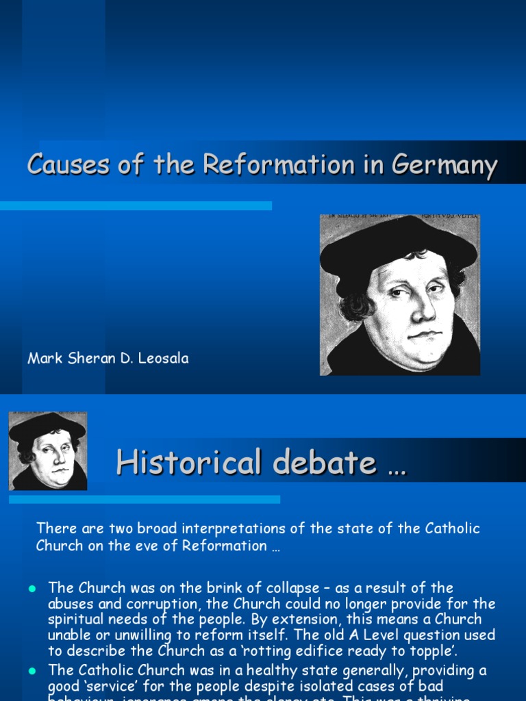 Causes of the Reformation | Martin Luther | Protestant Reformation