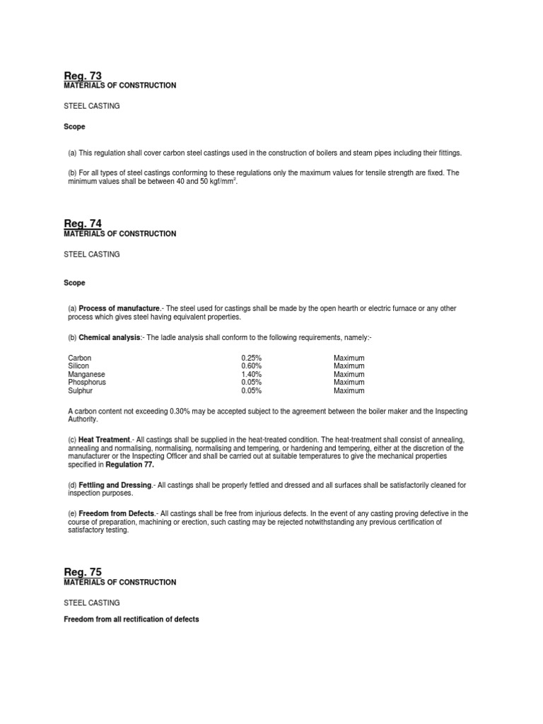 IBR 73-80 Steel Castings | PDF | Heat Treating | Ultimate Tensile Strength