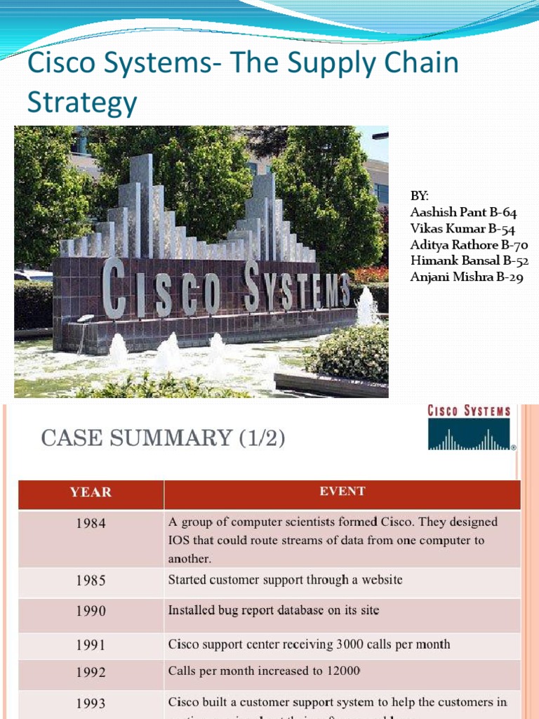 Cisco Supply Chain Strategy Overview | PDF