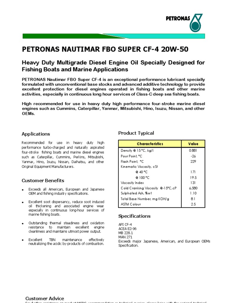 Nautimar Fbo Super Cf-4 20w-50 | PDF