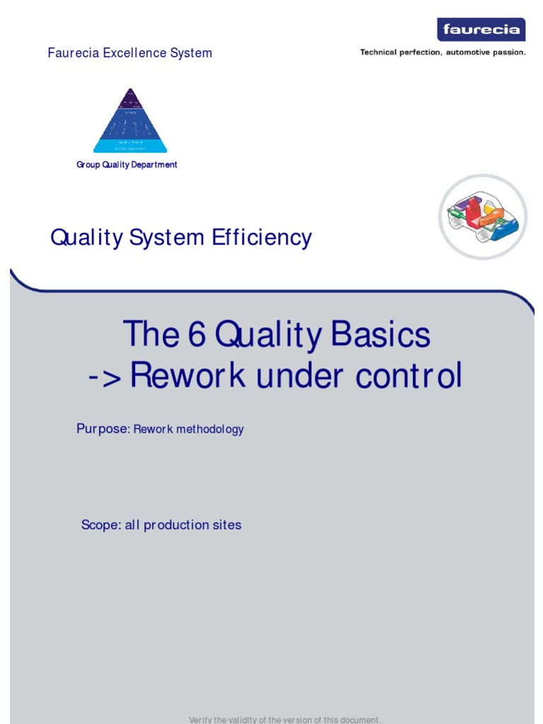 The 6 Quality Basics - Rework Under Control | Download Free PDF ...