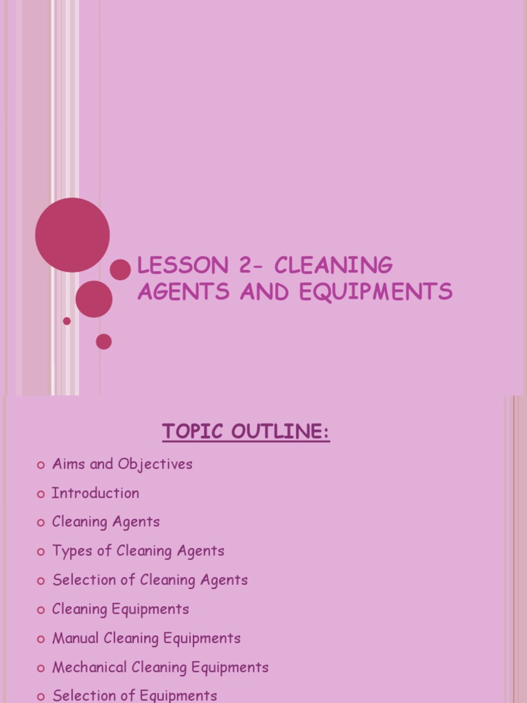 Cleaning Agents and Equipments | PDF | Vacuum Cleaner | Housekeeping
