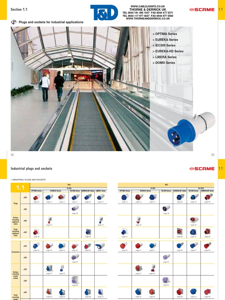 Scame Industrial Plugs & Sockets | Ac Power Plugs And Sockets ...