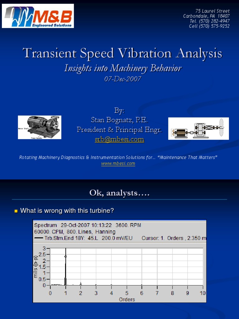 Transient Speed Vibration Analysis: Insights Into Machinery Behavior ...
