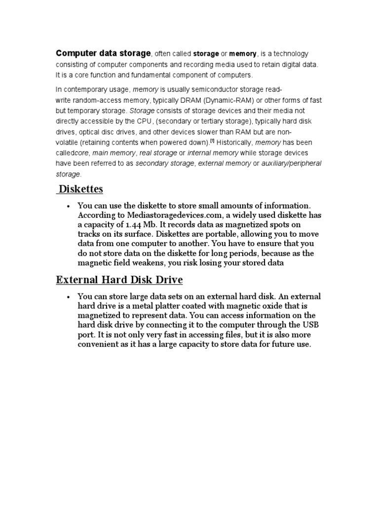 Itm Assignment | PDF | Computer Data Storage | Usb Flash Drive