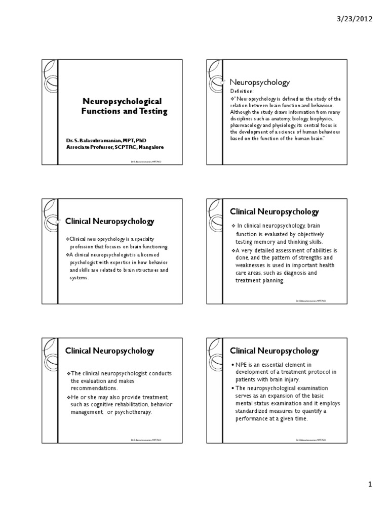Neuropsychological Testing | Aphasia | Memory
