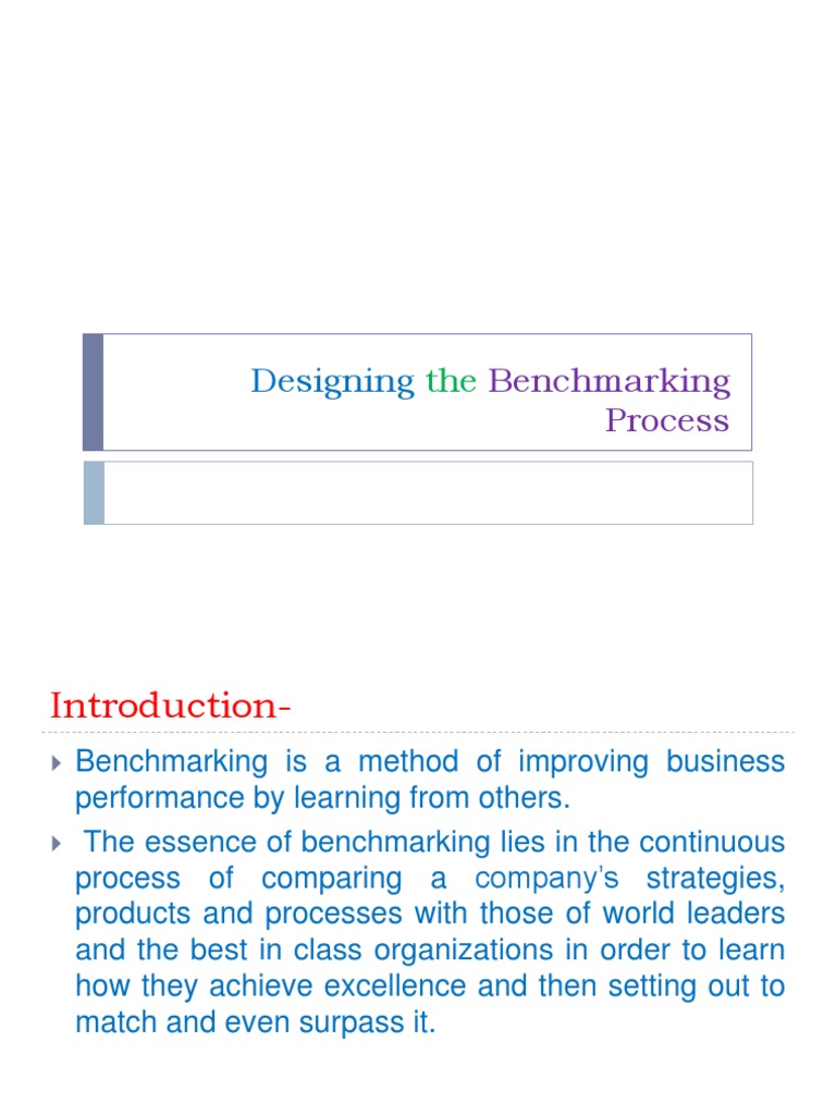 Designing: Benchmarking Process | PDF | Benchmarking | Business Process