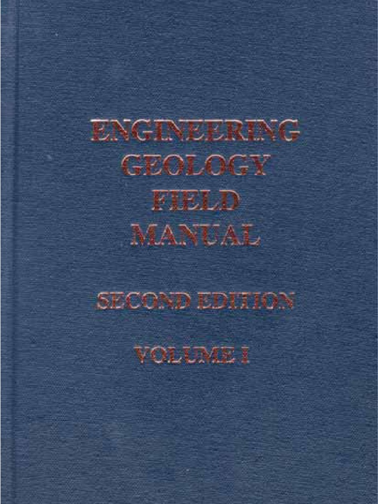 Engineering Geology Field Manual Vol-I | PDF | Geology | Sand