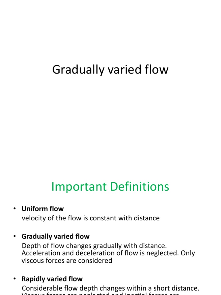 Gradually Varied Flow | PDF | Fluid Dynamics | Materials Science