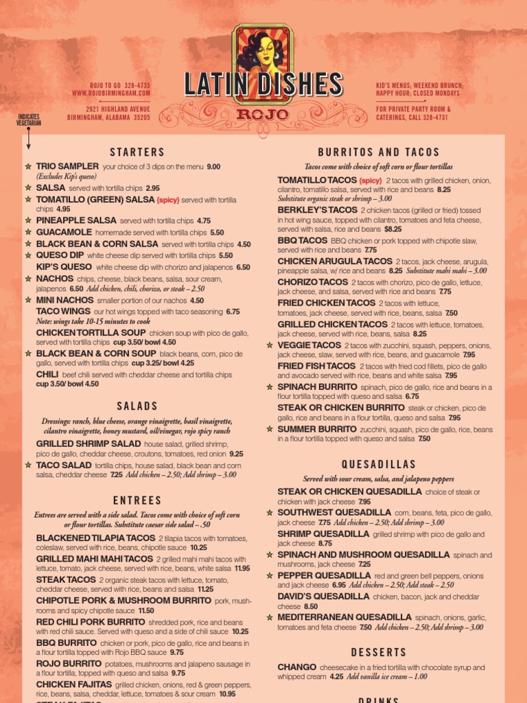 Mexican Restaurant Menu Highlights | PDF | Burrito | Taco