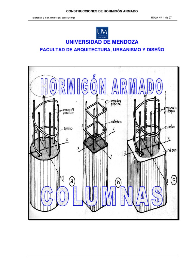 Diseño de Columnas Zunchadas en Hormigón | PDF | Pandeo | Hormigón