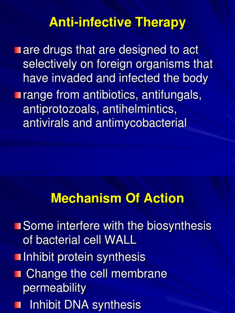 Anti Infective Therapy | Adverse Effect | Antibiotics