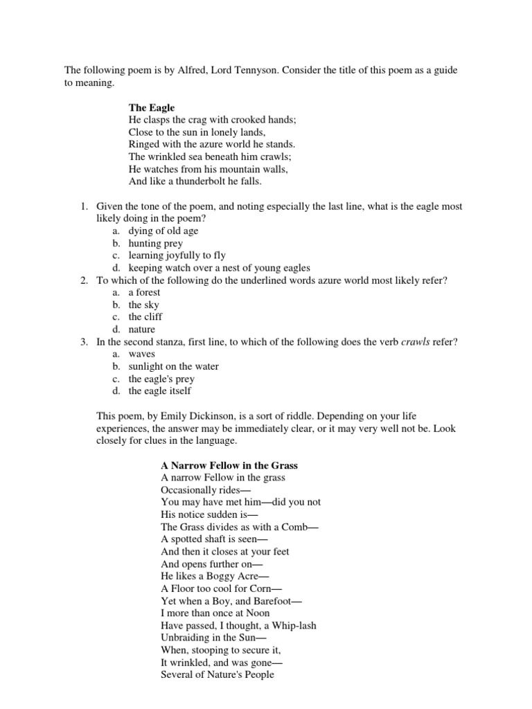 Analysis of Notable Poems and Themes | PDF | Poetry