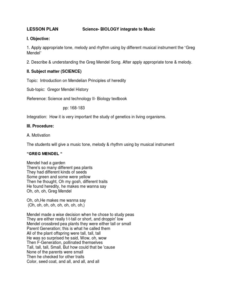 Lesson Plan.. | Download Free PDF | Heredity | Genetics