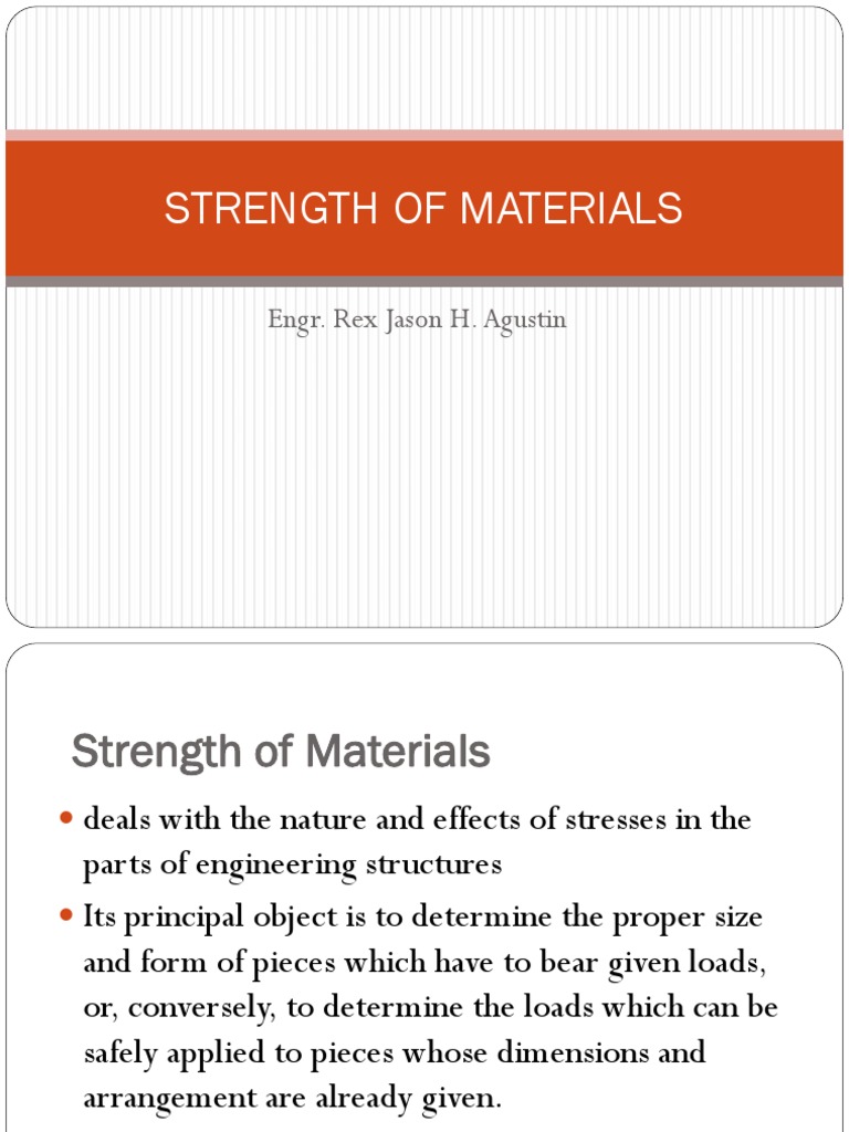 Strength of Materials - PUP | PDF | Stress (Mechanics) | Strength Of ...