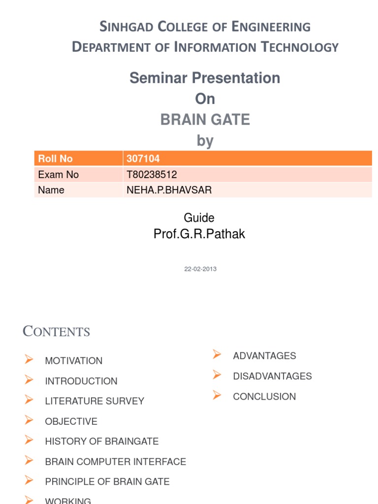 Brain Gate | PDF | Brain | Nervous System