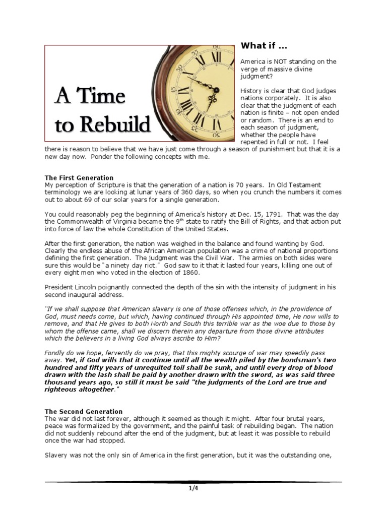 A Time To Rebuld, by Arthur Burk | PDF | Religion And Belief | Crime ...