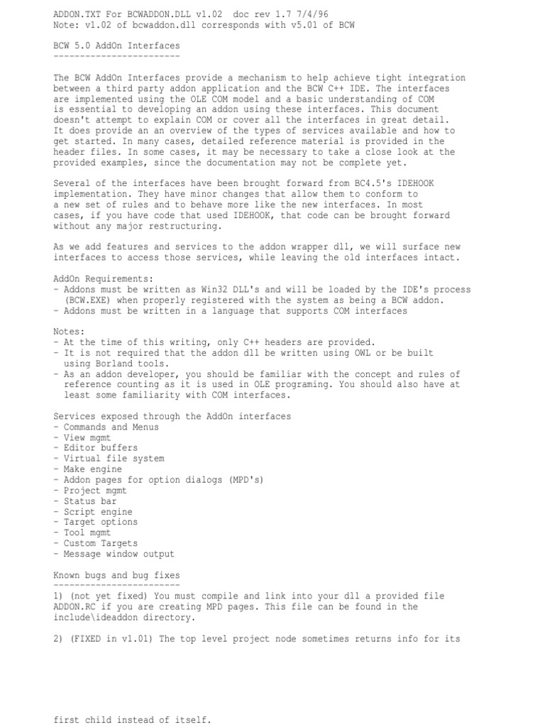 Addon Pdf Component Object Model Application Programming Interface