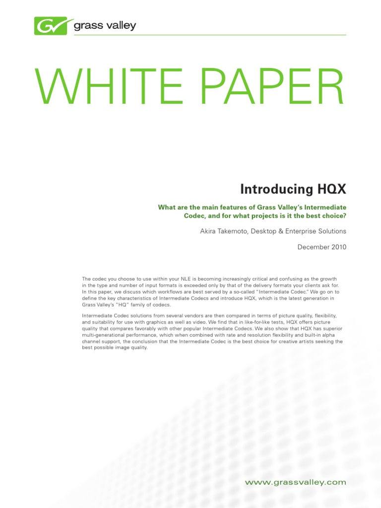 GV-4097M HQX Whitepaper | PDF | Data Compression | Codec