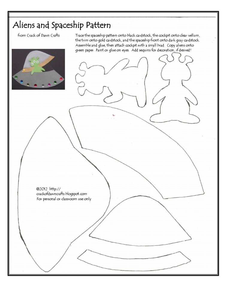 Aliens and Spaceship Craft Pattern | PDF