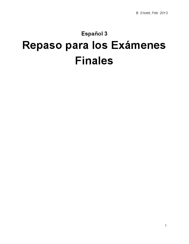 Spanish 3 Finalexamreview | PDF | Rules | Grammar