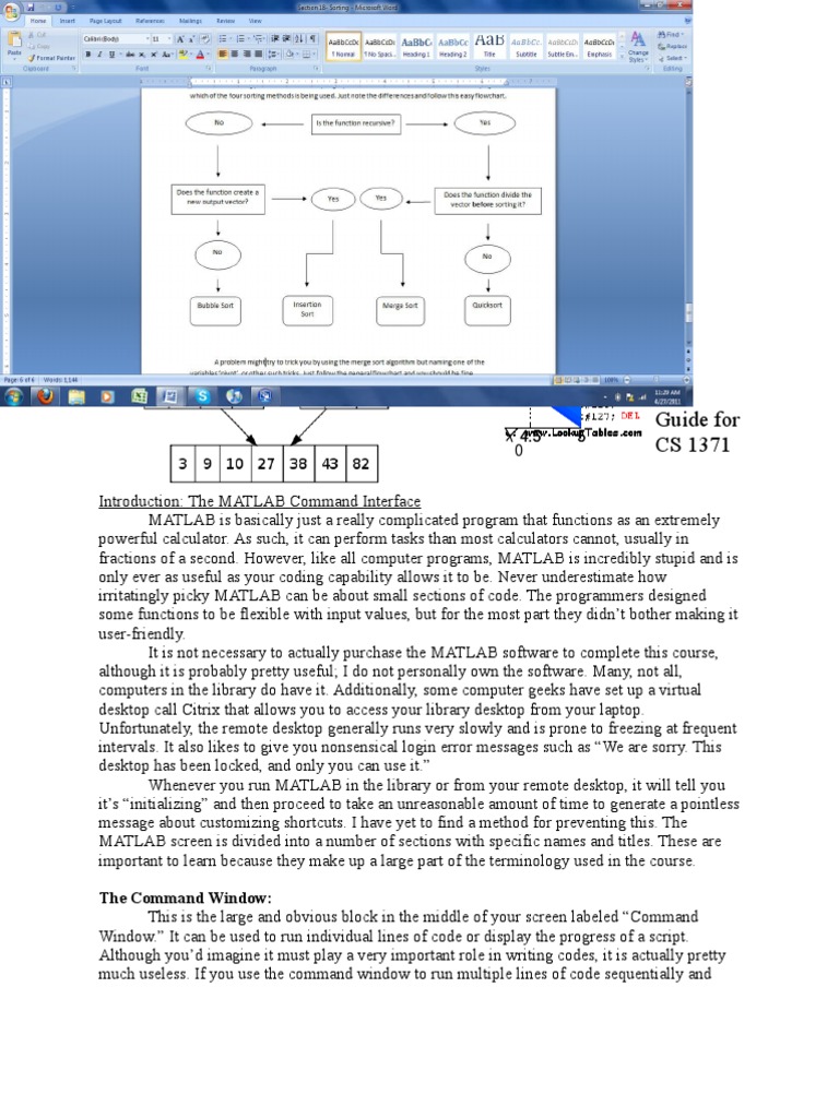 Matlab Study Guide | PDF | Array Data Structure | String (Computer Science)
