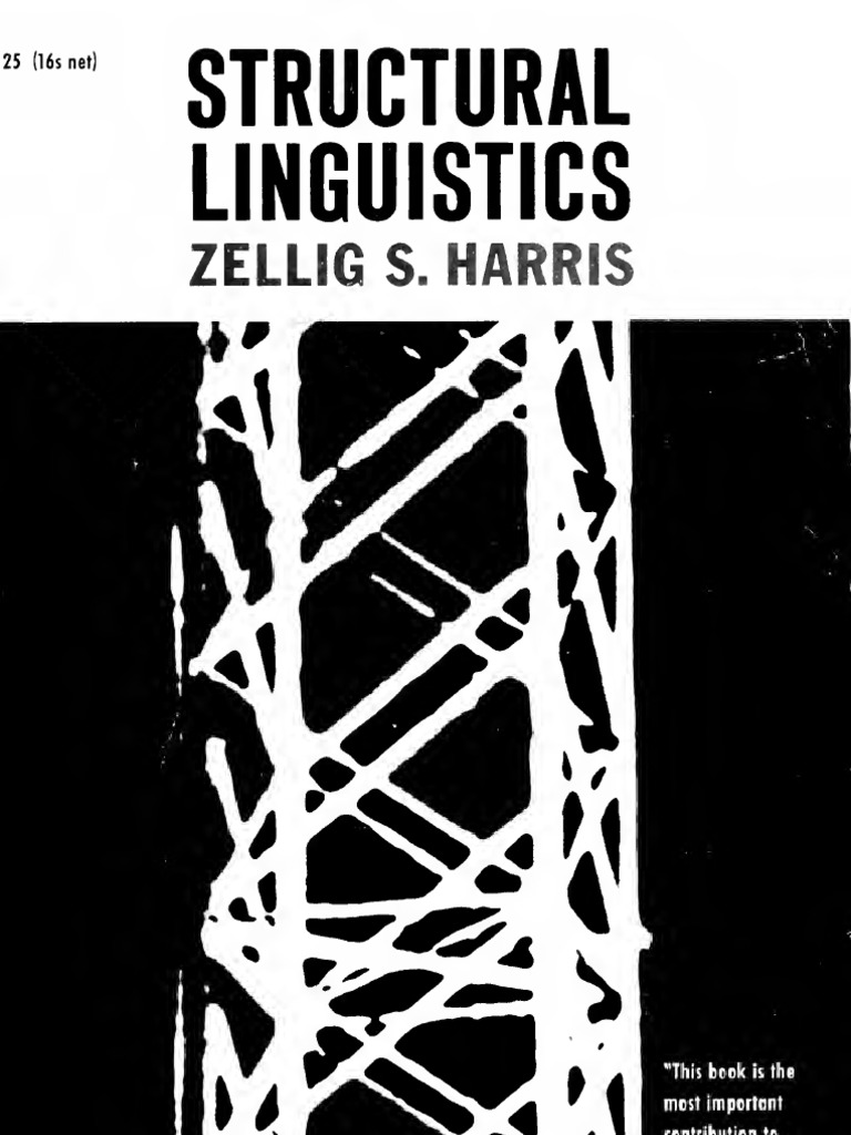 Zellig Harris. Structural Linguistics | PDF | Phoneme | Phonology