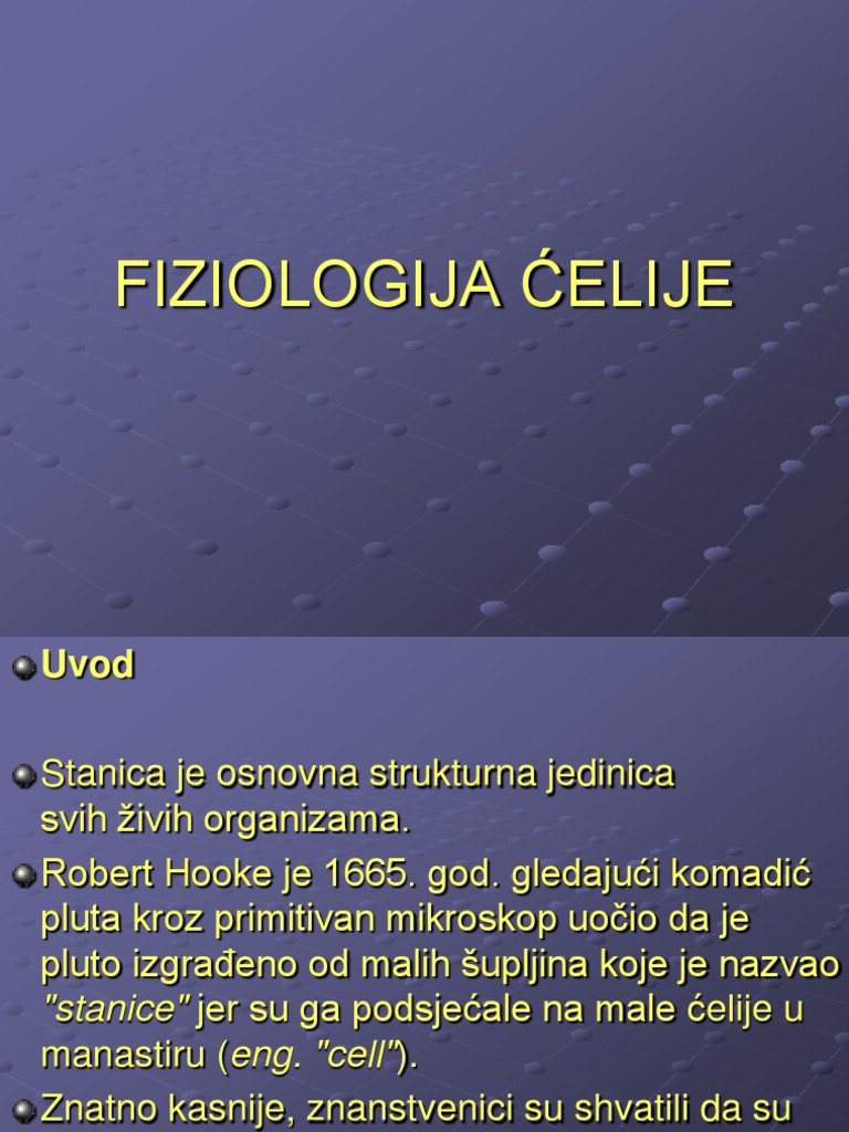 Fiziologija Celije | PDF