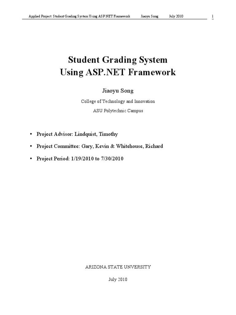 Student Grading System Report 0727 | PDF | Web Application | Databases