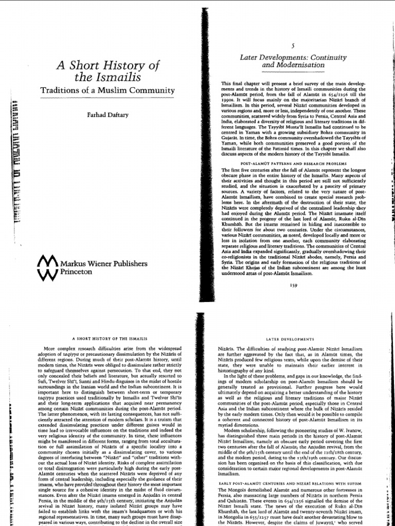 Ismaili History Post-Alamut Overview | PDF | Isma'ilism | Shia Islam