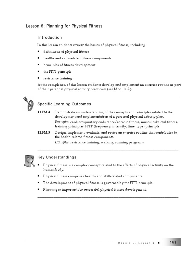 Lesson Plan PE | PDF | Physical Fitness | Strength Training