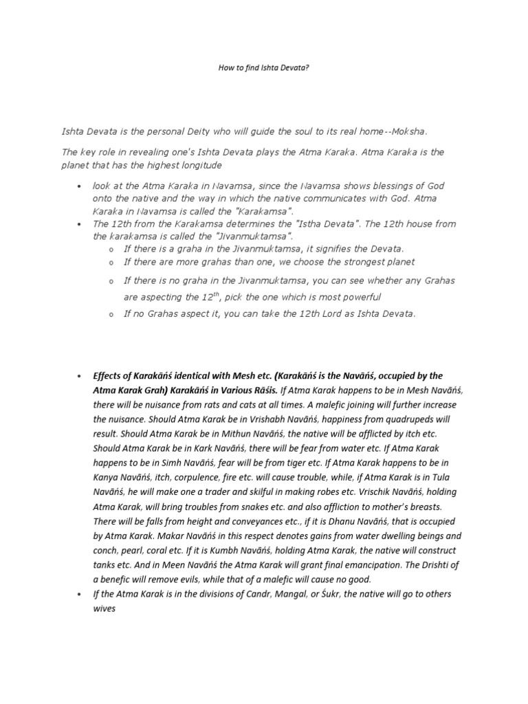 How To Find Ishta Devata | PDF | Yoga | Hindu Philosophy