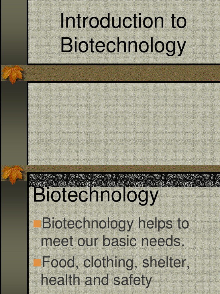 Introduction To Biotechnology | PDF | Biotechnology | Genetically ...
