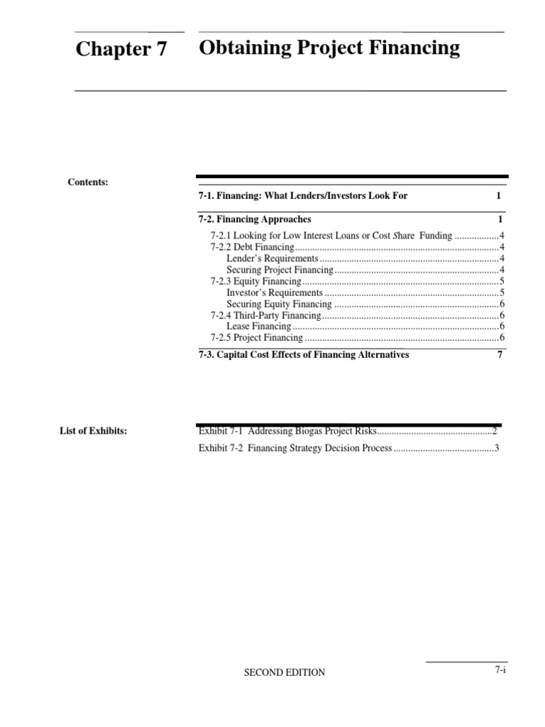 Project Financing Sources and Methods | PDF | Project Finance | Debt