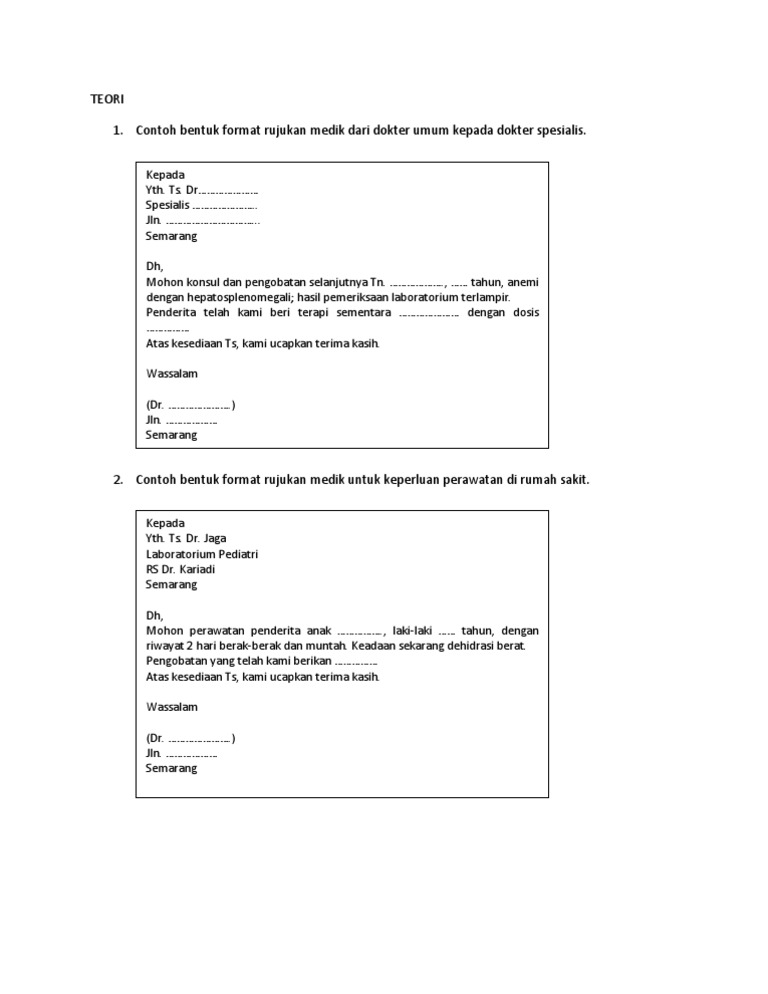 Format Surat Rujukan Dokter Gigi - Delinewstv
