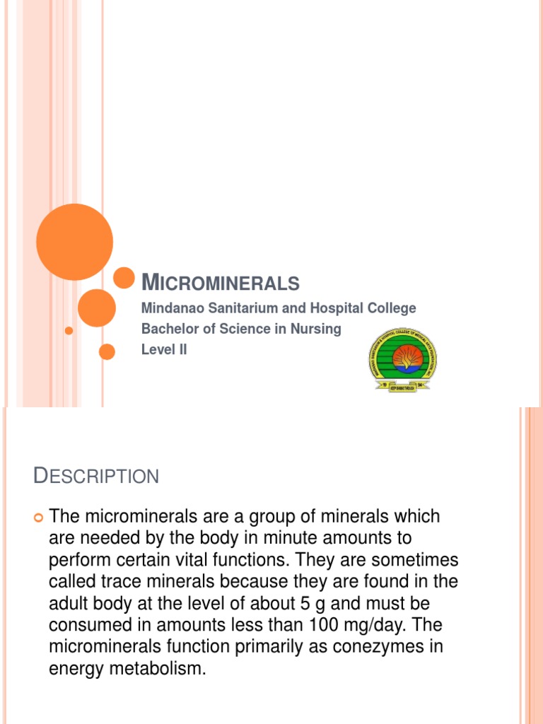 Micromineral | PDF | Magnesium | Iron