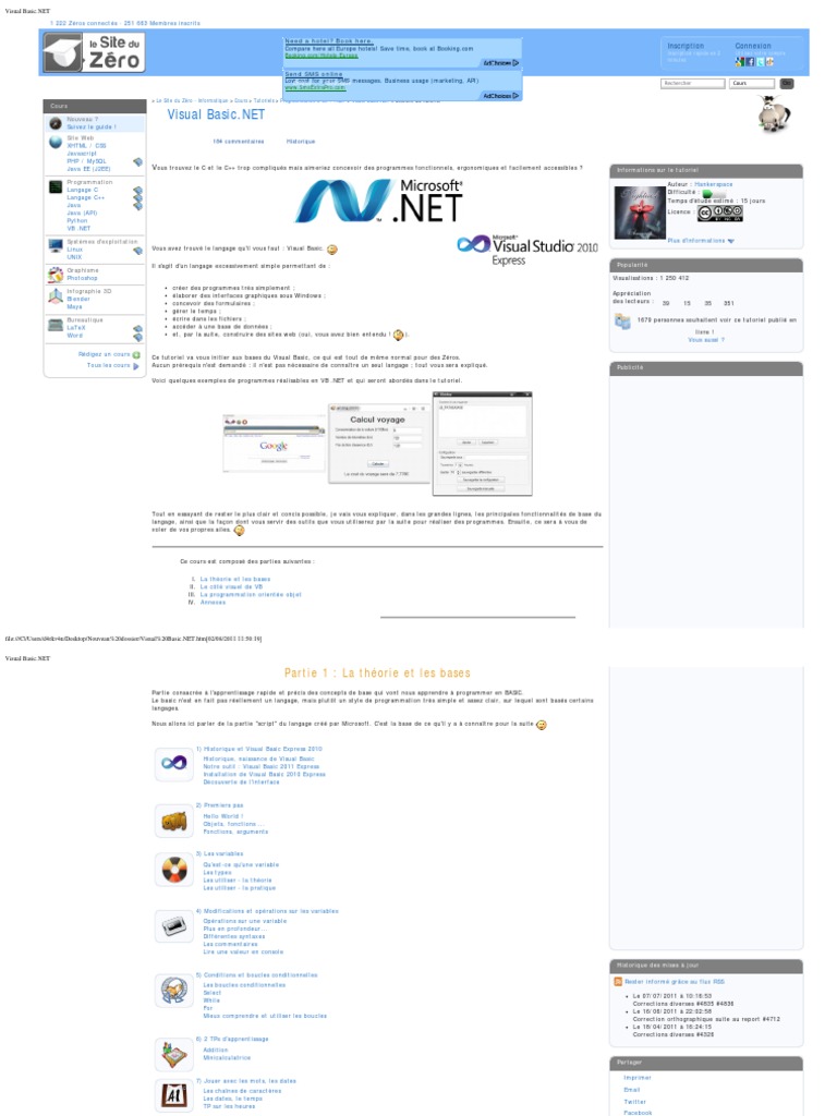Visual Basic - Net SiteDuZero | PDF | Ordinateurs