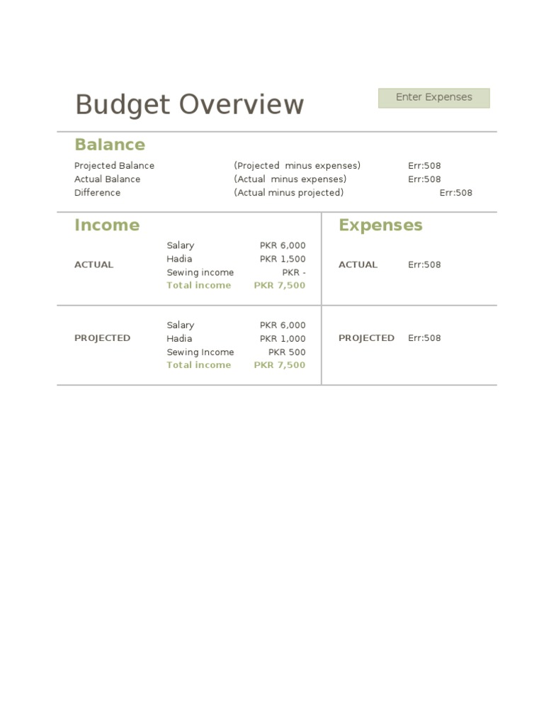 Budget Overview | PDF