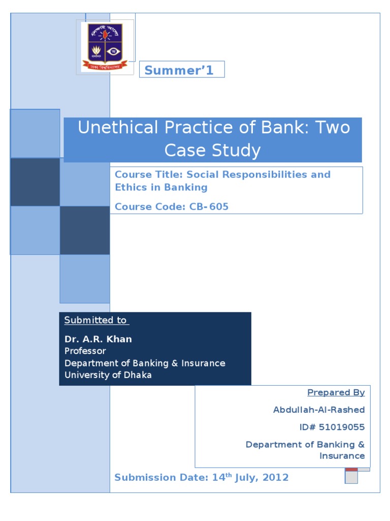 Unethical Banking Practices in Bangladesh | PDF | Bribery | Loans