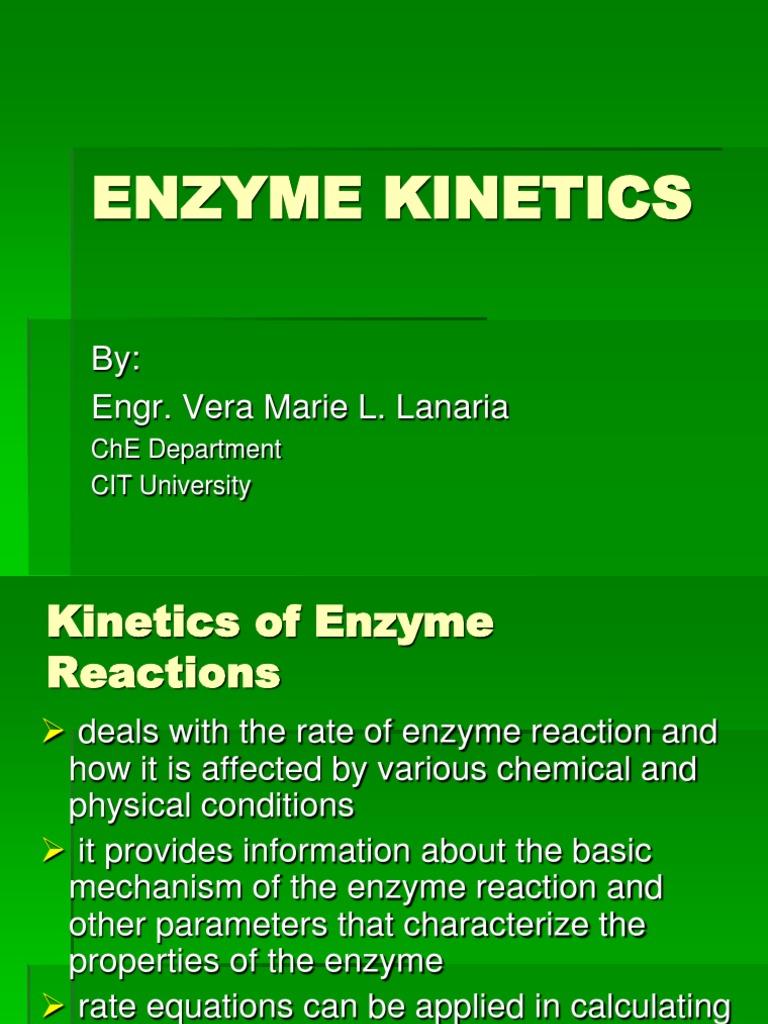 Enzyme Kinetics | PDF | Enzyme Kinetics | Chemical Kinetics