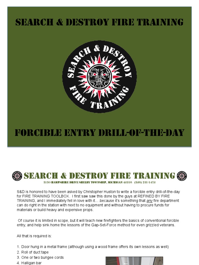 Forcible Entry Training Techniques | PDF