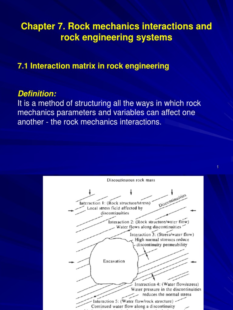 Rock Mechanics Interactions Overview | PDF | Matrix (Mathematics ...