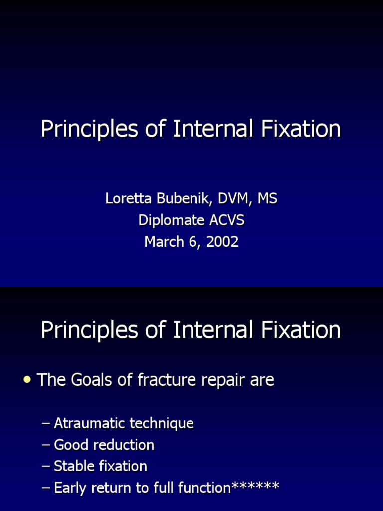 Principles of Internal Fixation Techniques | PDF | Screw | Bone