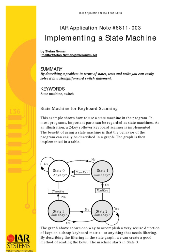 AppNote 6811-003 State Machine | PDF | Computer Programming | Areas Of Computer Science