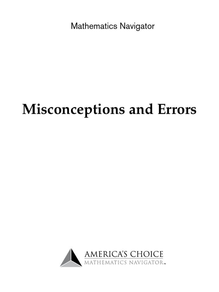 Math Misconceptions Guide | PDF | Fraction (Mathematics) | Area
