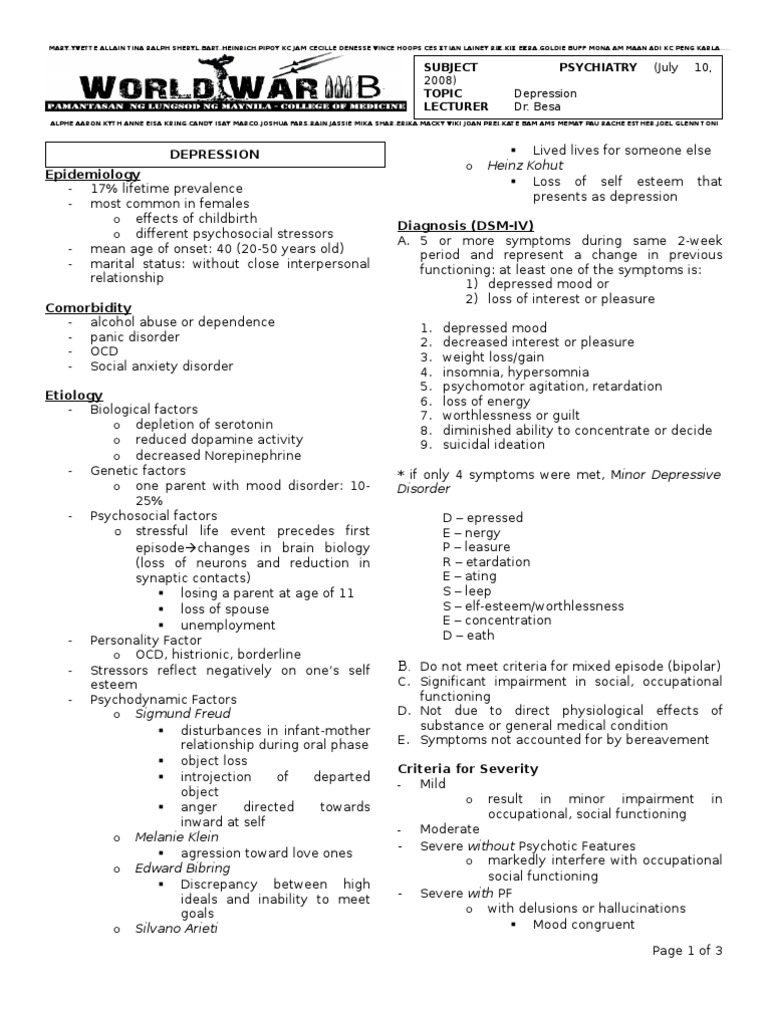 Depression | PDF | Major Depressive Disorder | Disability
