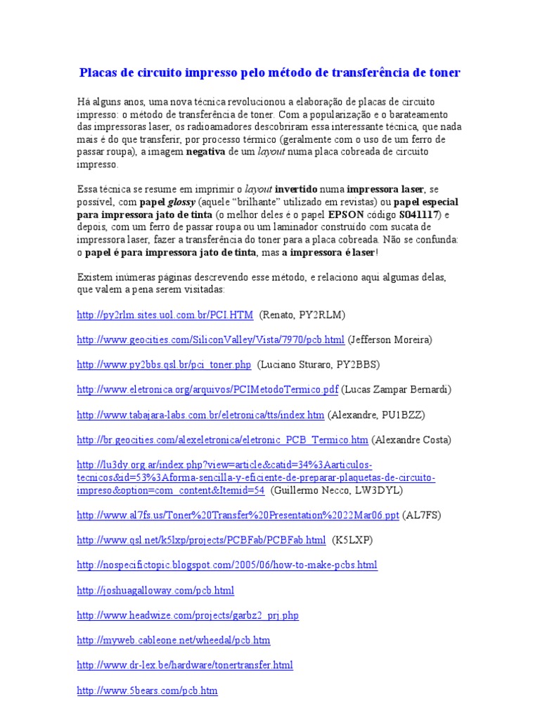 Transferencia de Toner | PDF | Impressora (informática) | Impressão