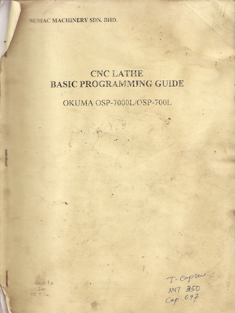 Okuma Lathe Manual | PDF